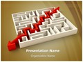 Professional Solved Maze Puzzle Editable PowerPoint Template