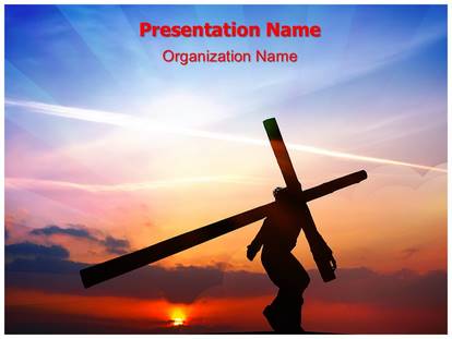 Professional Jesus Christ Crucifixion Editable PowerPoint Template