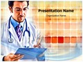 Professional Doctor Writing Editable PowerPoint Template