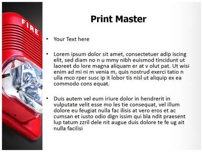 Professional Fire Alarm Editable PowerPoint Template