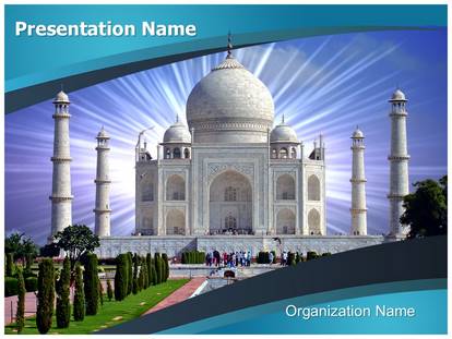 Professional Indian Taj Mahal Editable PowerPoint Template