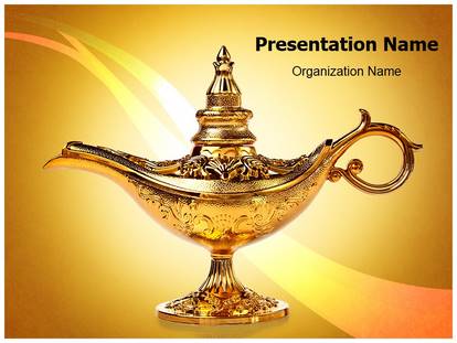 Professional Aladdin Lamp Editable PowerPoint Template
