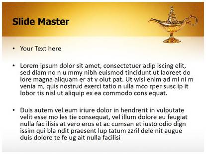 Professional Aladdin Lamp Editable PowerPoint Template