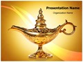 Professional Aladdin Lamp Editable PowerPoint Template