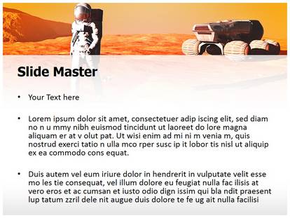 Professional Astronaut on Mars Editable PowerPoint Template