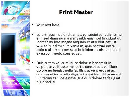 Professional Flat Screen TV Editable PowerPoint Template
