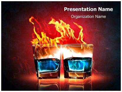 Professional Burning Alcohol Editable PowerPoint Template