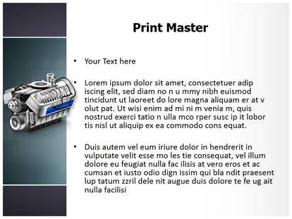 Professional Automobile Engine Editable PowerPoint Template