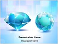 Professional Blue Sapphire Diamond Editable PowerPoint Template