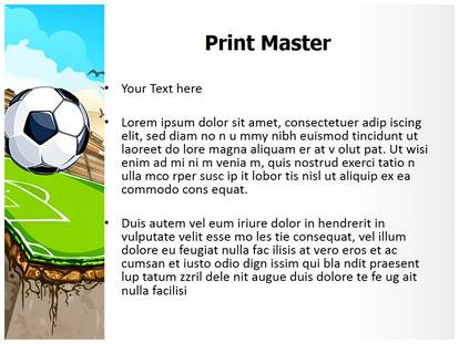 Professional Sports Soccer Field Editable PowerPoint Template