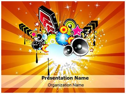 Professional Retro Disco Party Abstract Editable PowerPoint Template