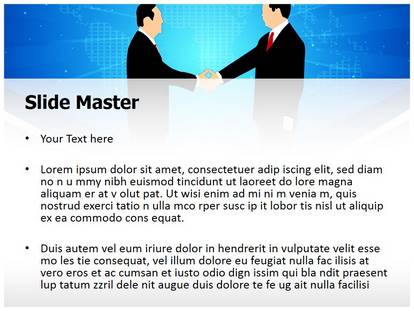 Professional Business Deal Handshake Editable PowerPoint Template