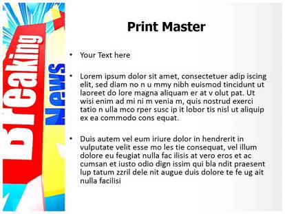 Professional Journalism Breaking News Editable PowerPoint Template
