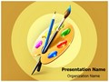 Professional Artist Art Palette Editable PowerPoint Template