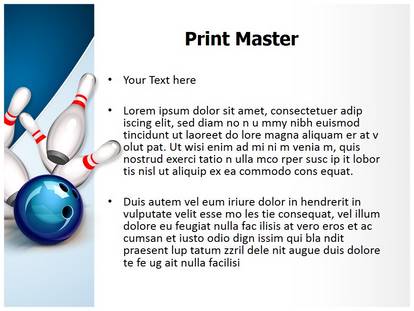 Professional Recreation Bowling Ball Editable PowerPoint Template