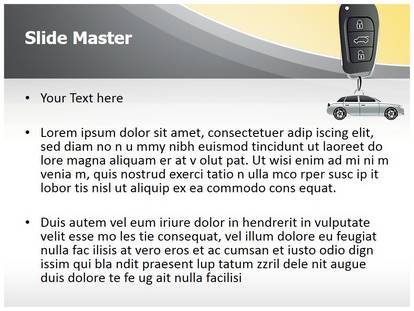 Professional Center Lock Car Security Editable PowerPoint Template