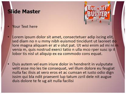 Professional Financial Budget Buster Editable PowerPoint Template