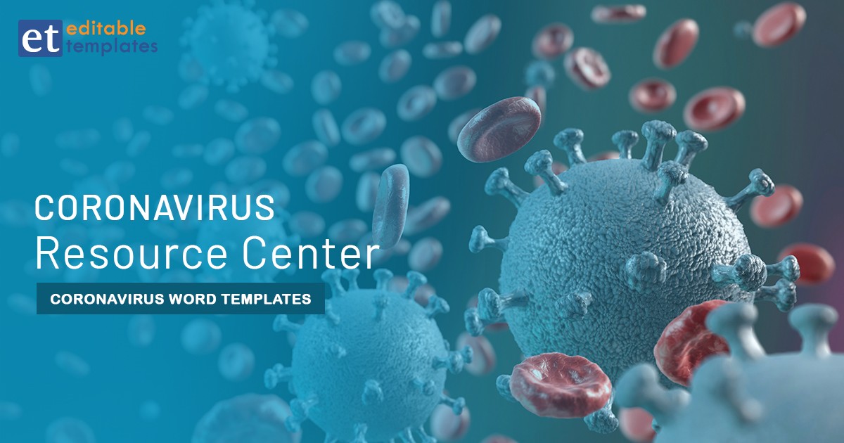 CoronaVirus Word Document Templates | EditableTemplates.com